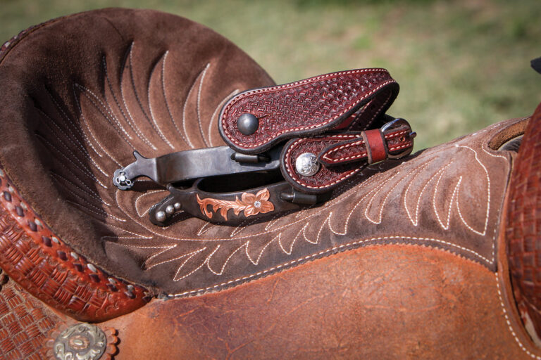 Rosewood Spider Stamp Leather - Cowboy Tack