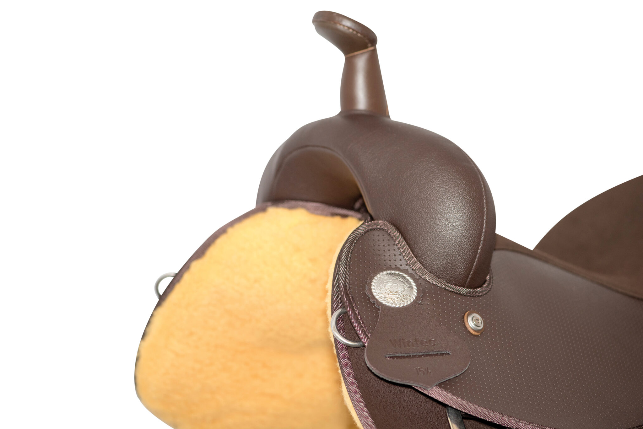 Wintec Semi Quarter Barrel Synthetic Saddle - Brown - Cowboy Tack